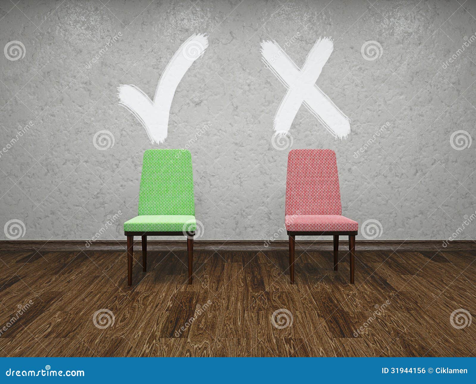 Two chairs stock illustration. Illustration of green - 31944156