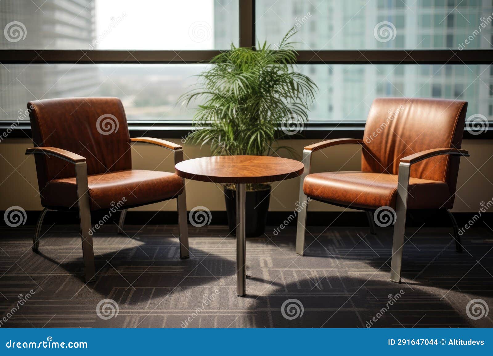 Two Chairs and a Table in a Corporate Meeting Room Stock Photo - Image ...