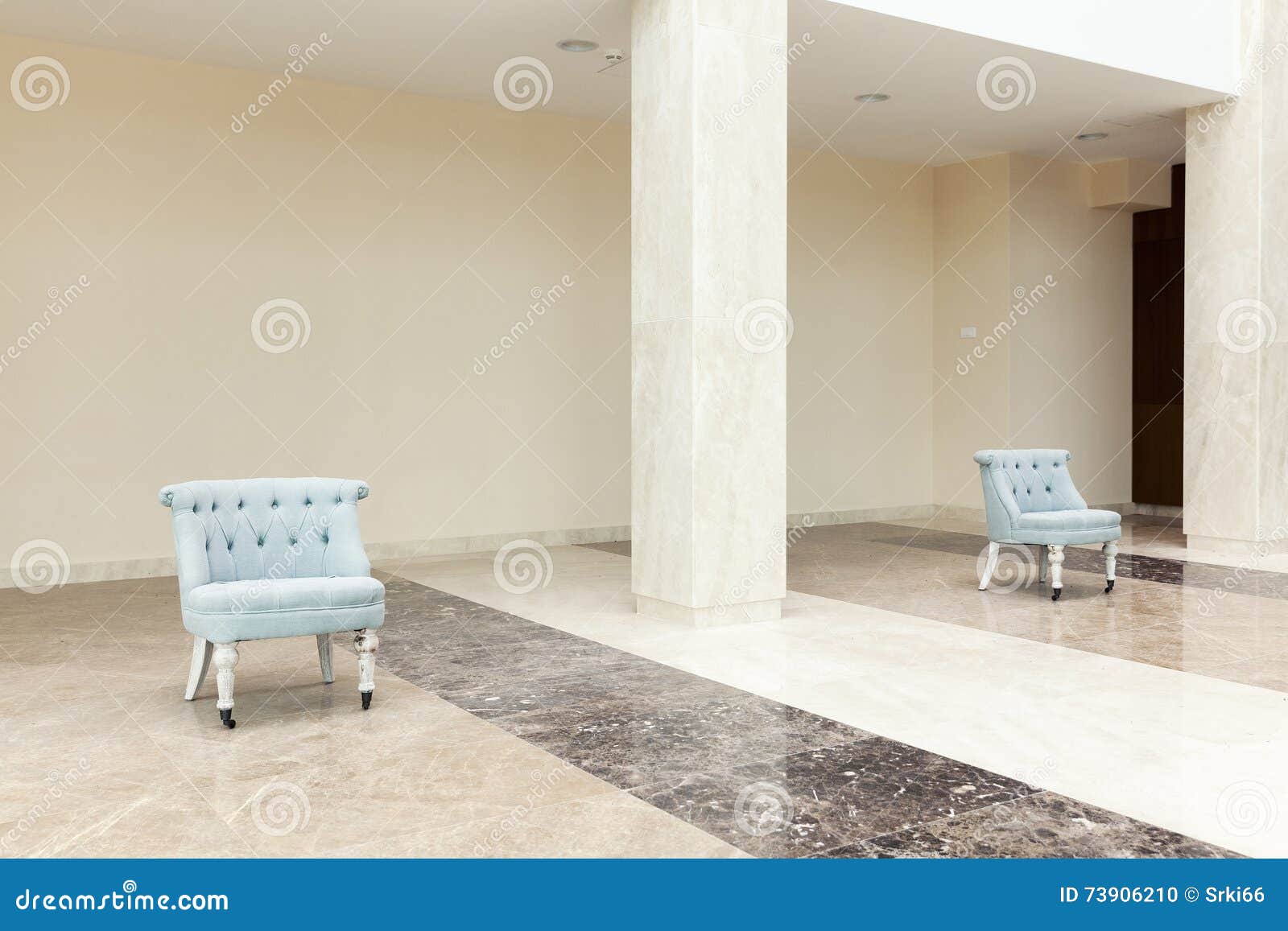 Two chairs and wall stock photo. Image of interior, modern - 73906210