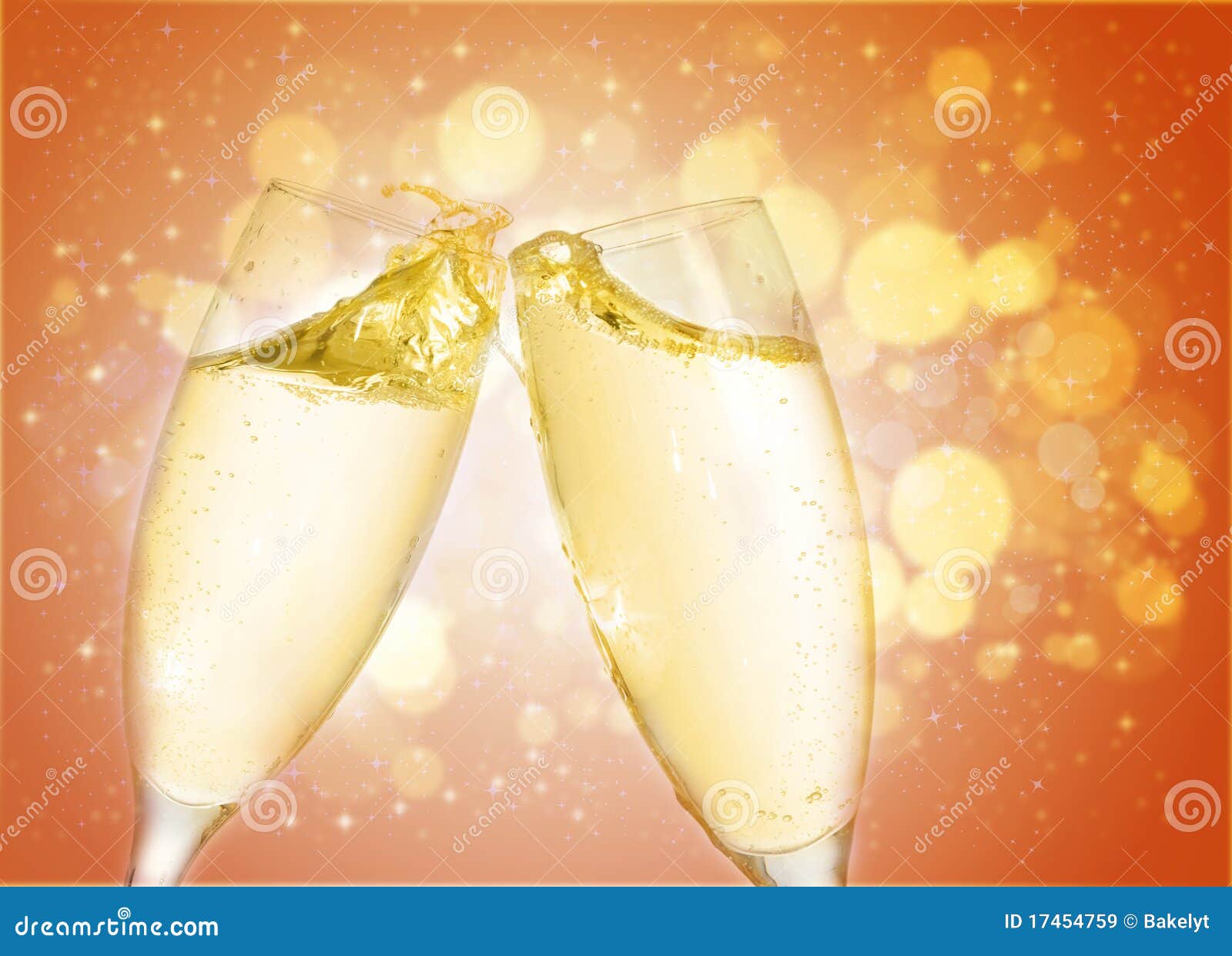 Two champagne glass stock image. Image of close, party - 17454759