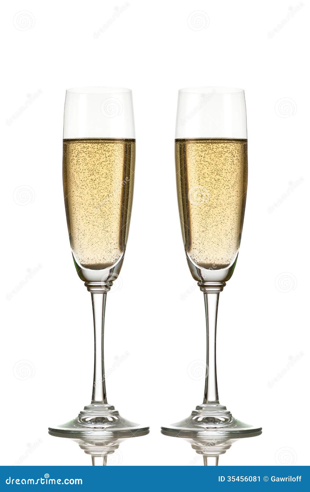 Two champagne glasses stock image. Image of glass, liquid - 35456081