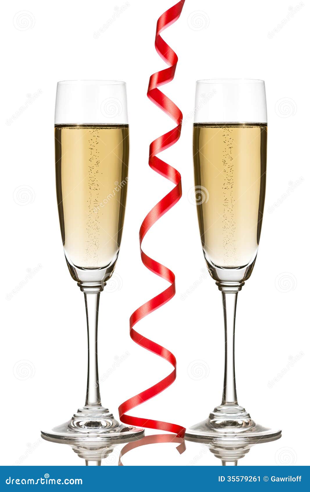 Two champagne glasses stock image. Image of celebrations - 35579261