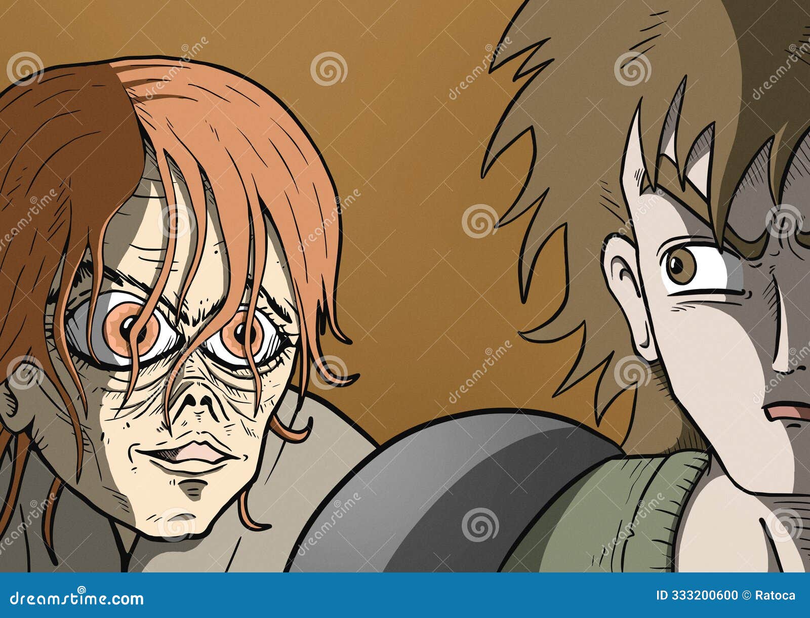 Two Character Talking Hand Draw Stock Illustration - Illustration of ...