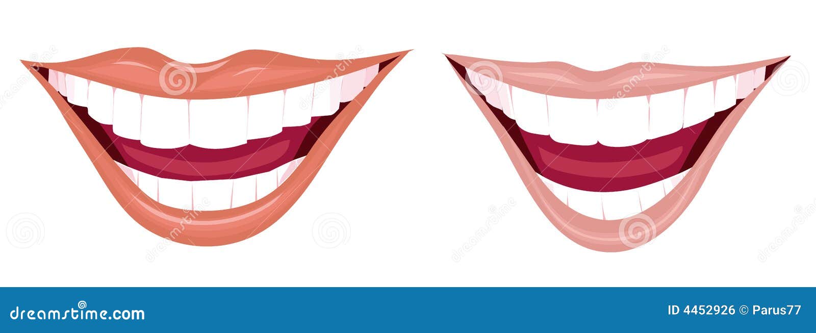 Two charming smiles stock vector. Illustration of corona - 4452926