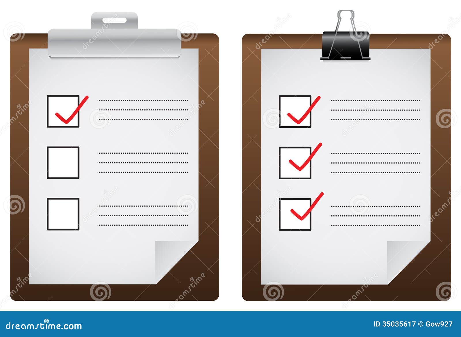 Two Check List Board Icons (vector) Stock Vector - Illustration of list ...