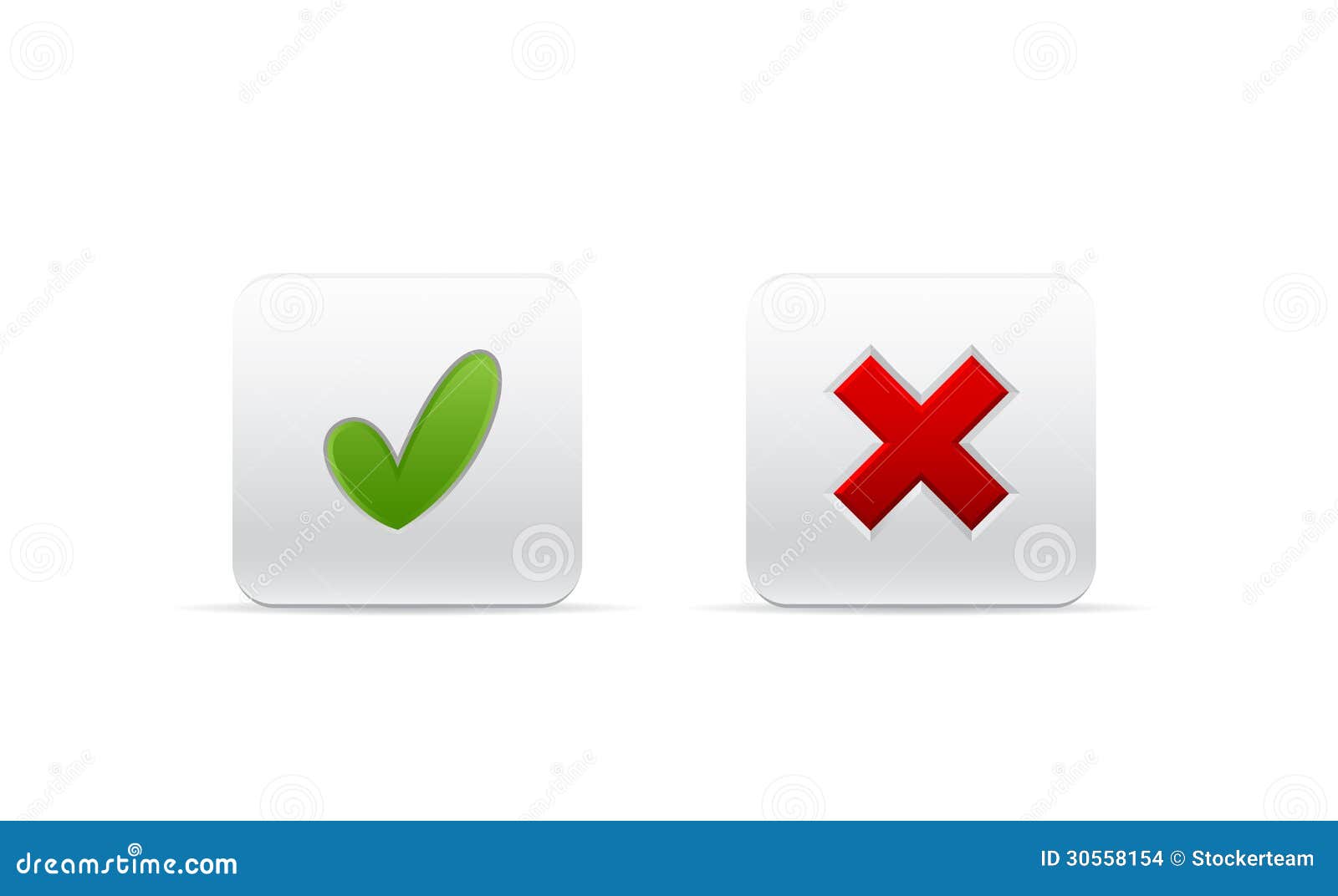 Two check marks for web stock illustration. Illustration of button ...