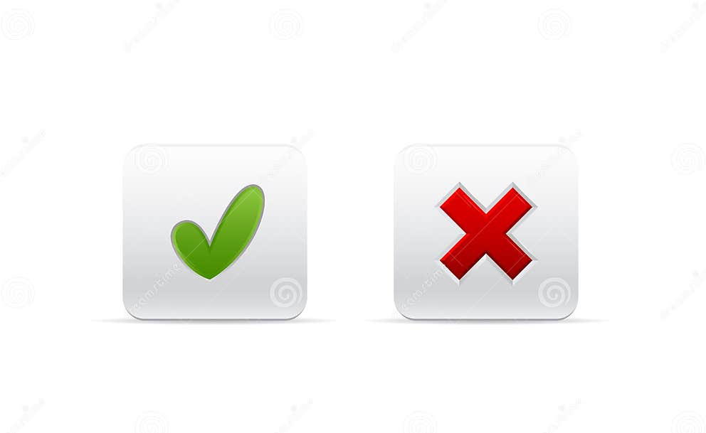 Two check marks for web stock illustration. Illustration of button ...