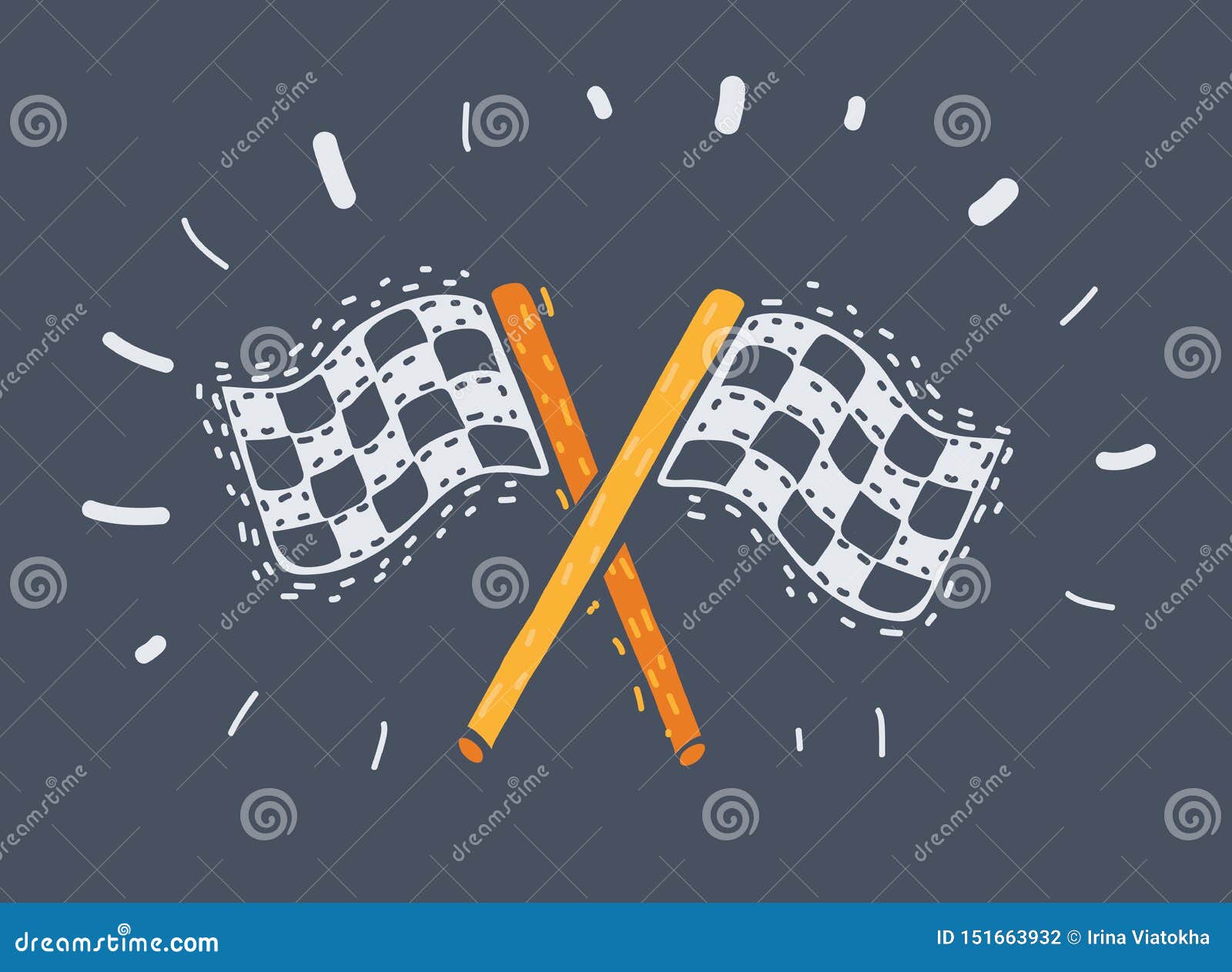Crossed Race Flag Icon Vector Symbol | CartoonDealer.com #56062910