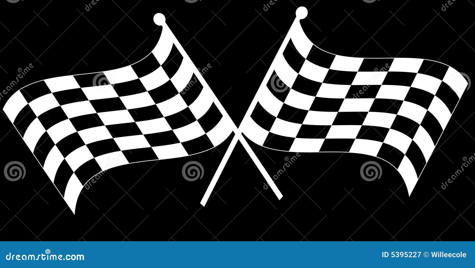 Two checkered flags stock vector. Illustration of competition - 5395227