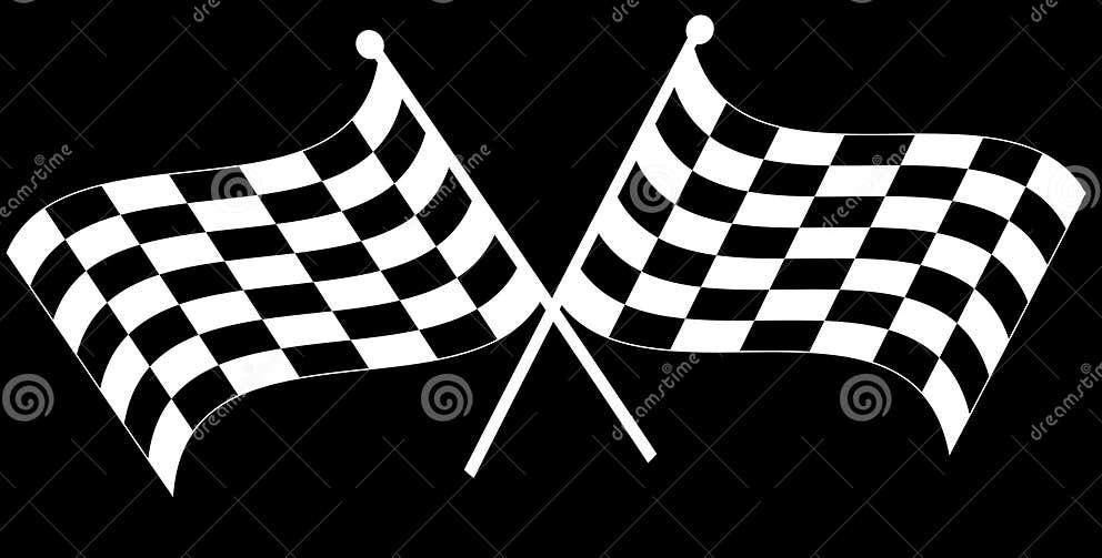 Two checkered flags stock vector. Illustration of competition - 5395227