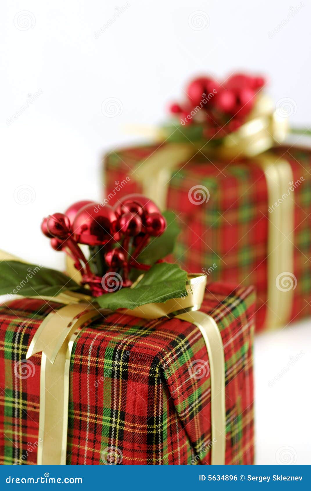 Two Checkered Gift Boxes Picture. Image: 5634896
