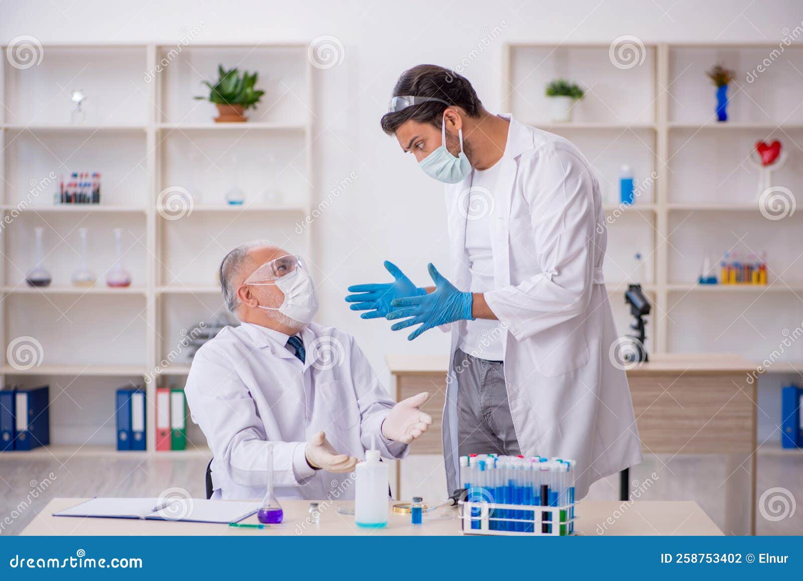 Two Male Chemist Working at the Lab Stock Photo - Image of test ...