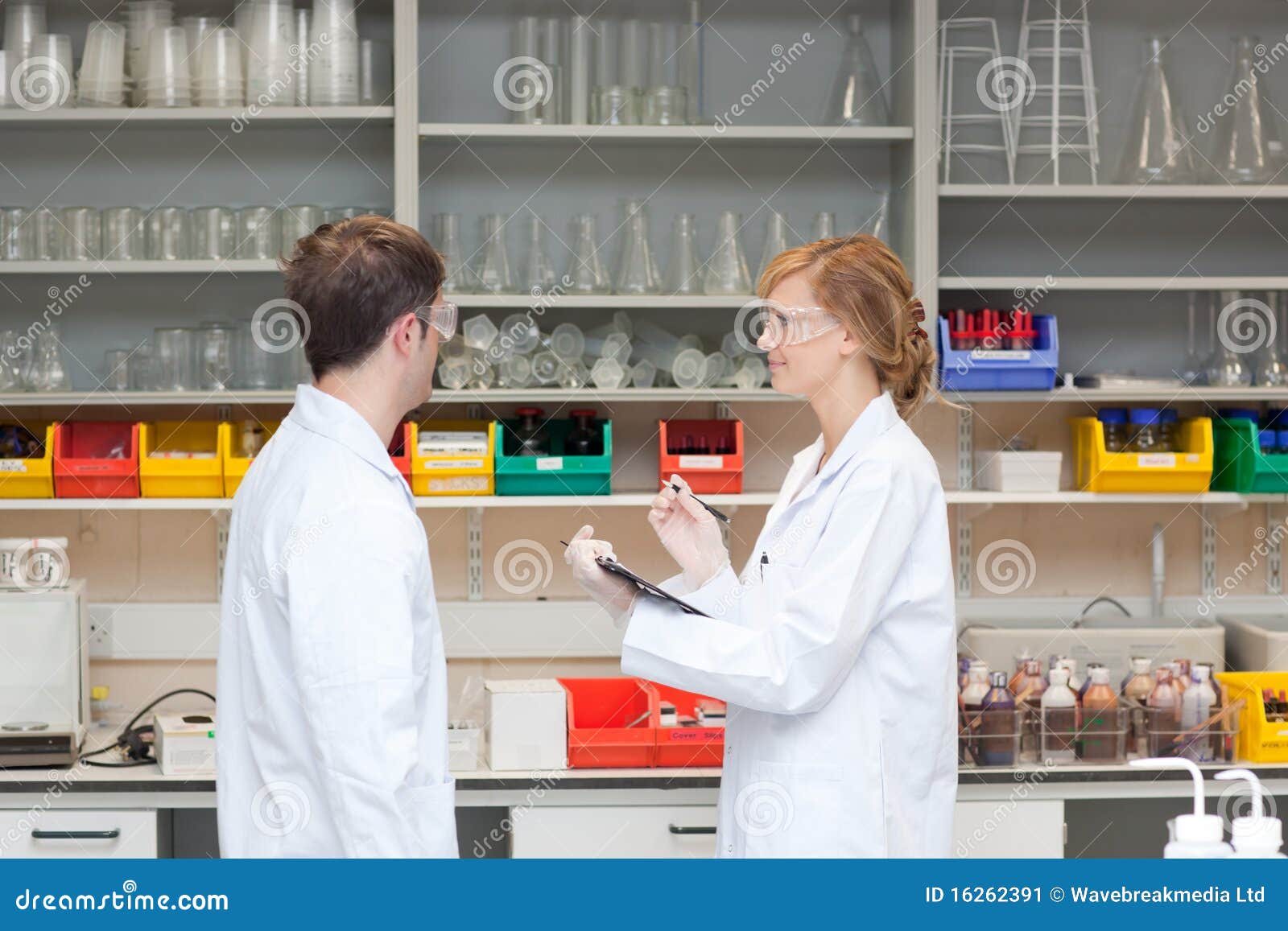 Two Chemists in Their Laboratory Stock Image - Image of medicine ...