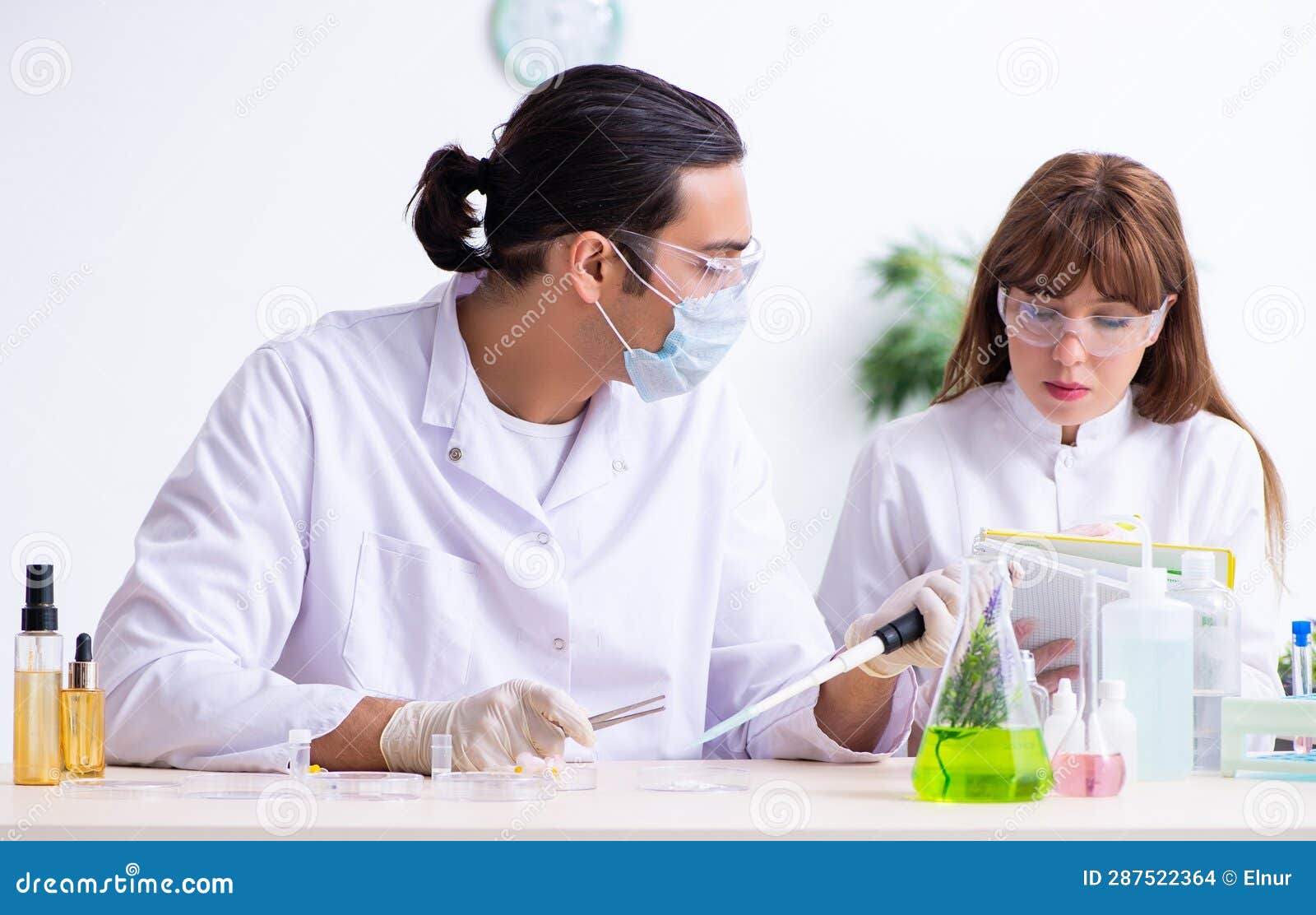 Two Chemists Working in the Lab Stock Photo - Image of chemistry ...