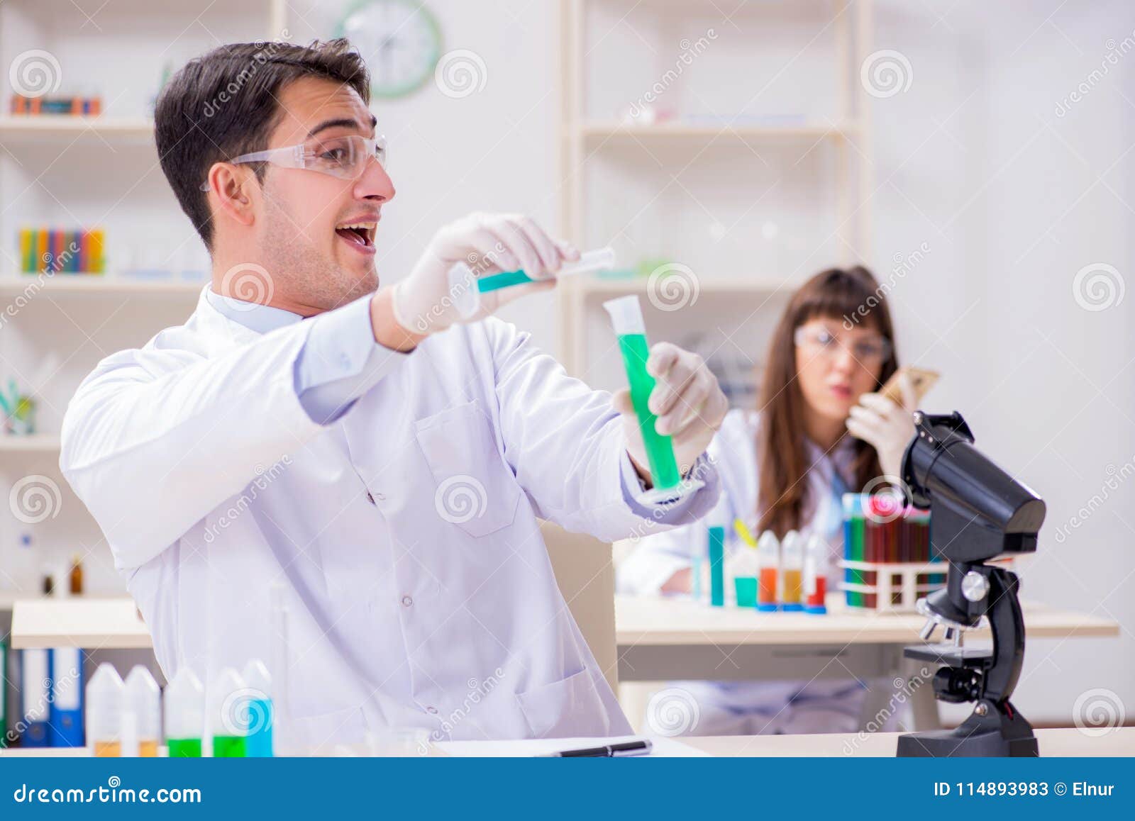 The Two Chemists Working in Lab Experimenting Stock Image - Image of ... The Two Chemists Working in Lab Experimenting Stock Image - Image of ...