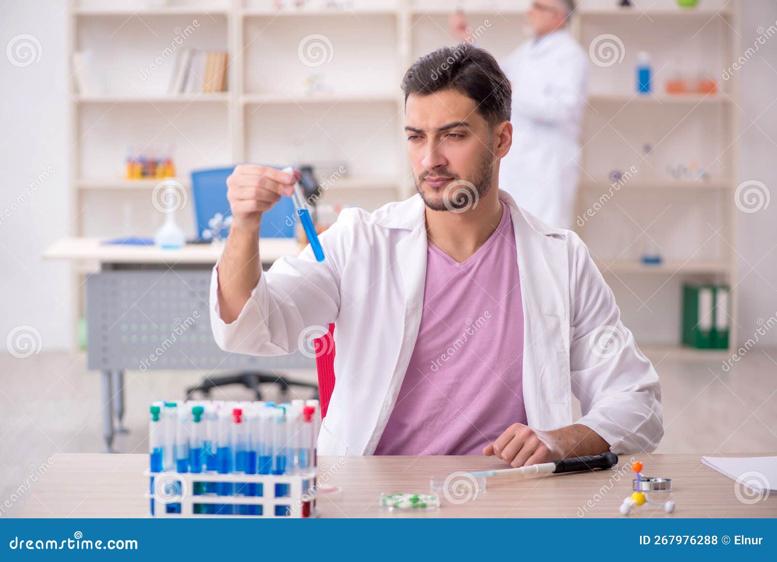 Two Male Chemists Working at the Lab Stock Photo - Image of together ...