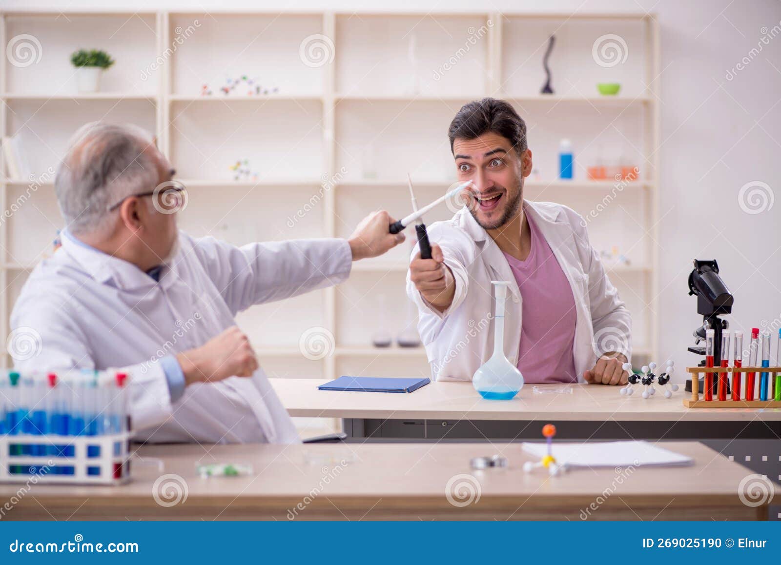 Two Male Chemists Working at the Lab Stock Photo - Image of discussing ...