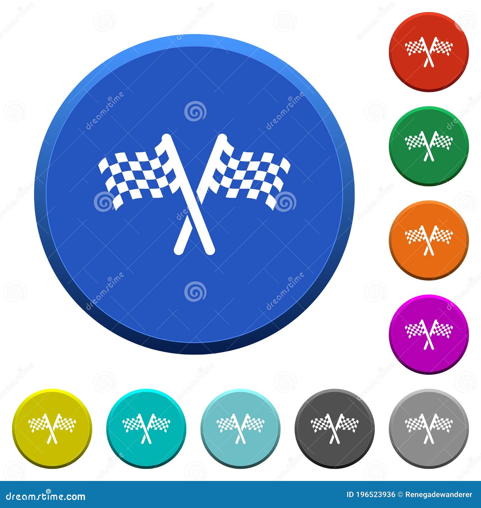 Flags Pictograms. Vector Start And Finish Flag Icons | CartoonDealer ...