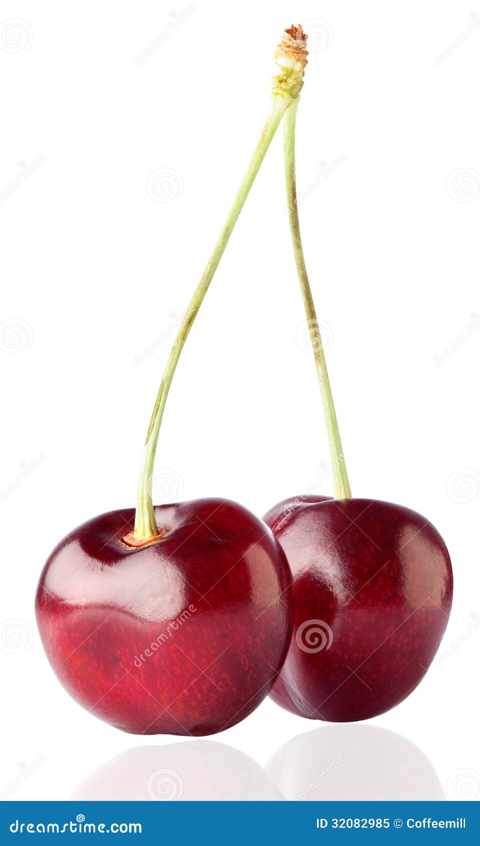 Two cherries stock image. Image of sweet, snack, size - 32082985
