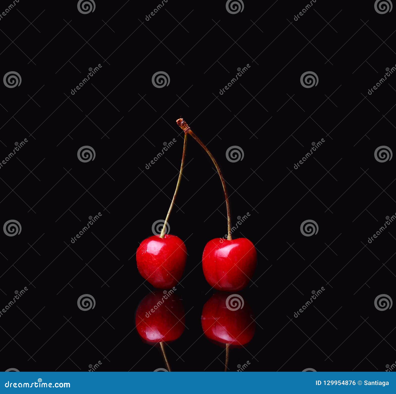 Two Cherries Black Background Stock Images - Download 428 Royalty Free ...