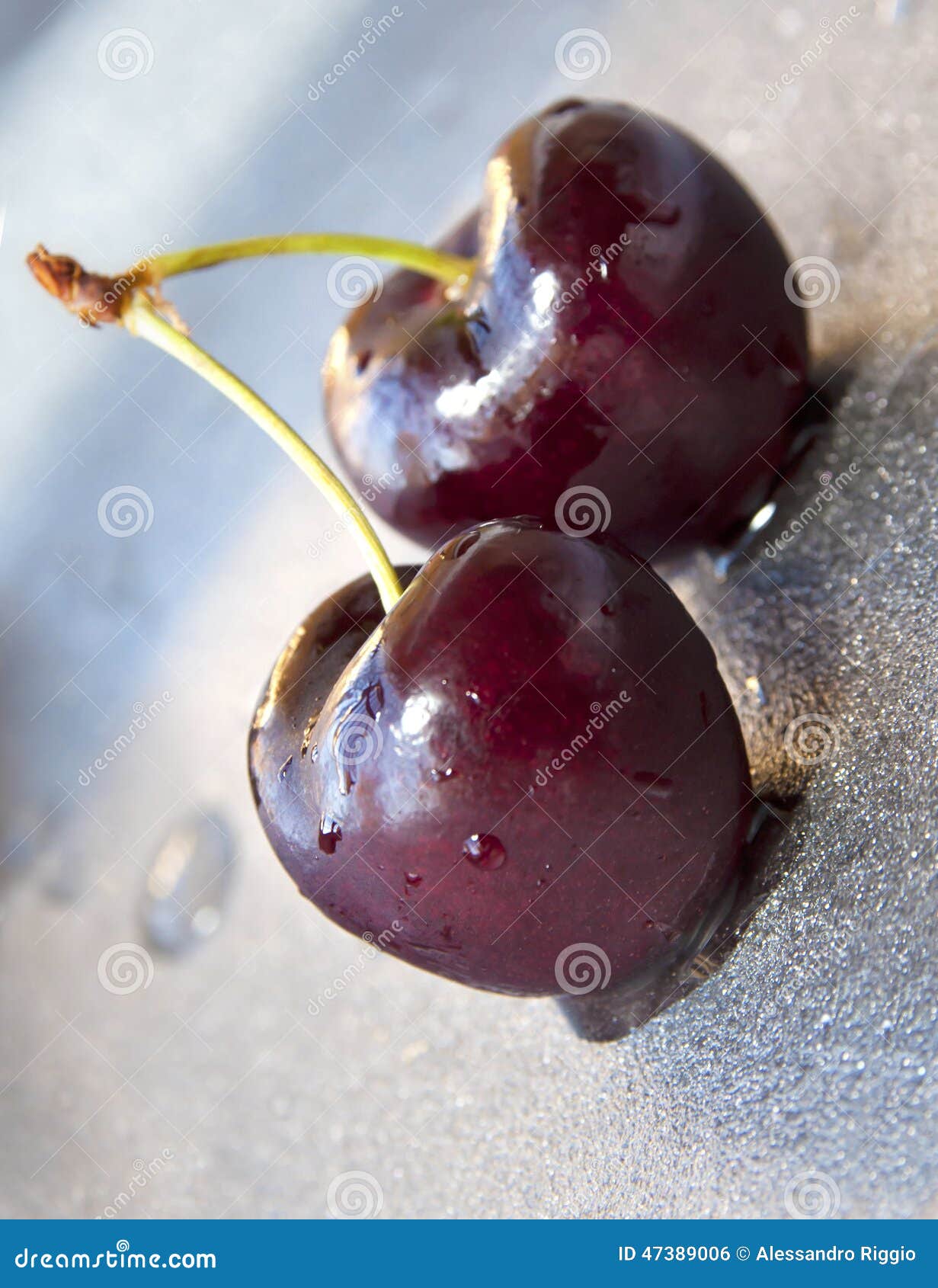 Two cherries stock photo. Image of color, food, healthy - 47389006