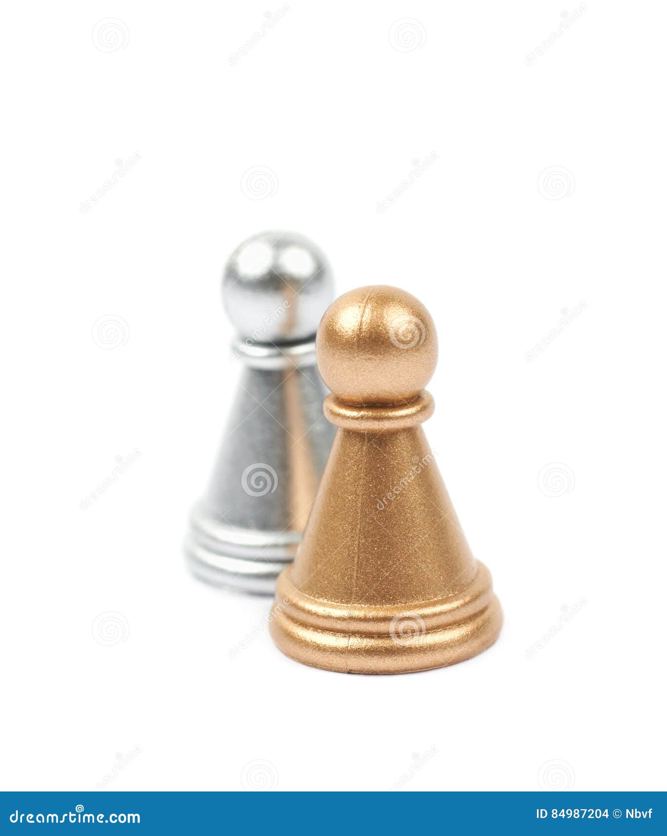 Two chess pawns isolated stock photo. Image of game, reflection - 84987204