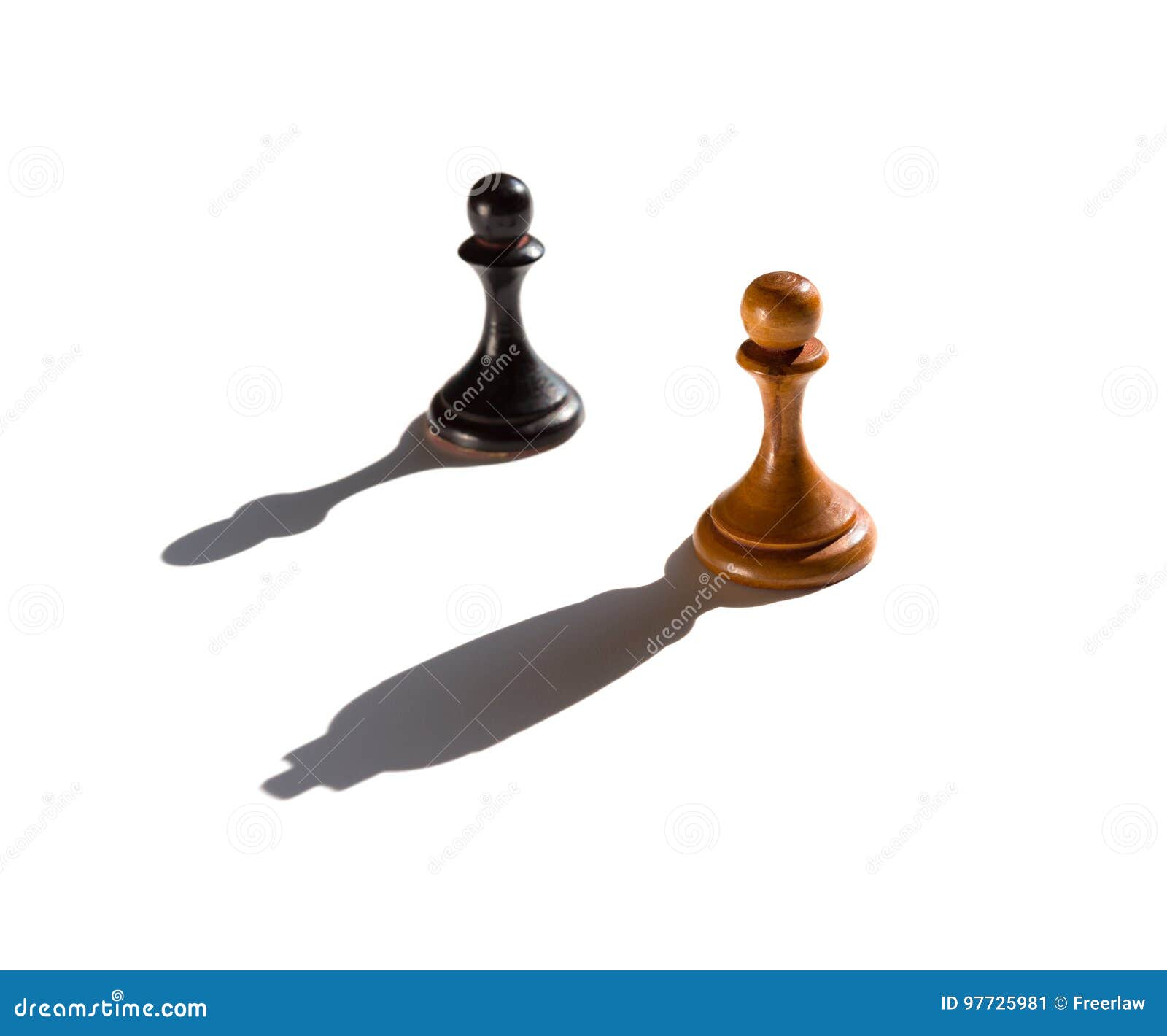 Two Chess Pawns One Casting a King Piece Shadow Stock Image - Image of ...