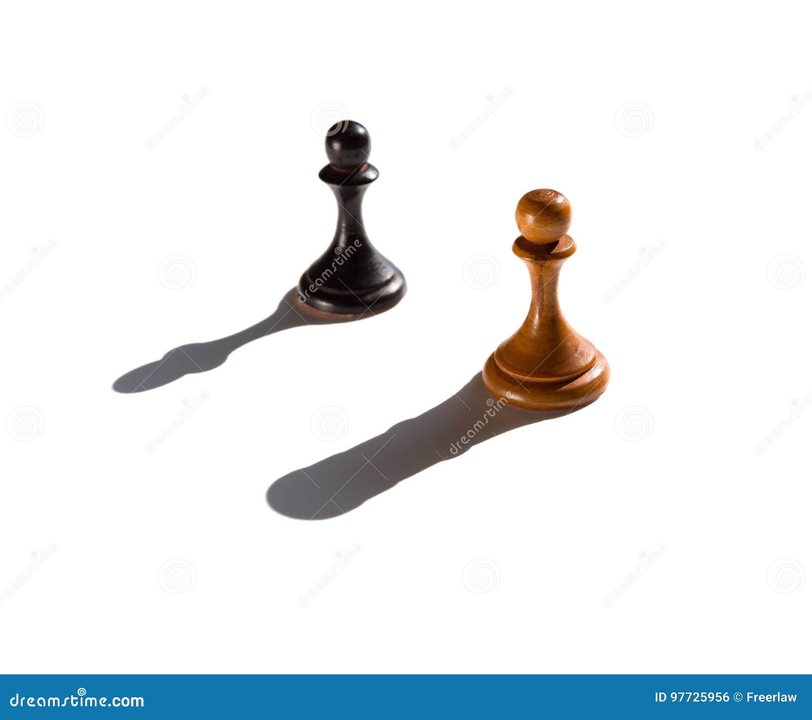 Two Chess Pawns One Casting a Rook Piece Shadow Stock Photo - Image of ...