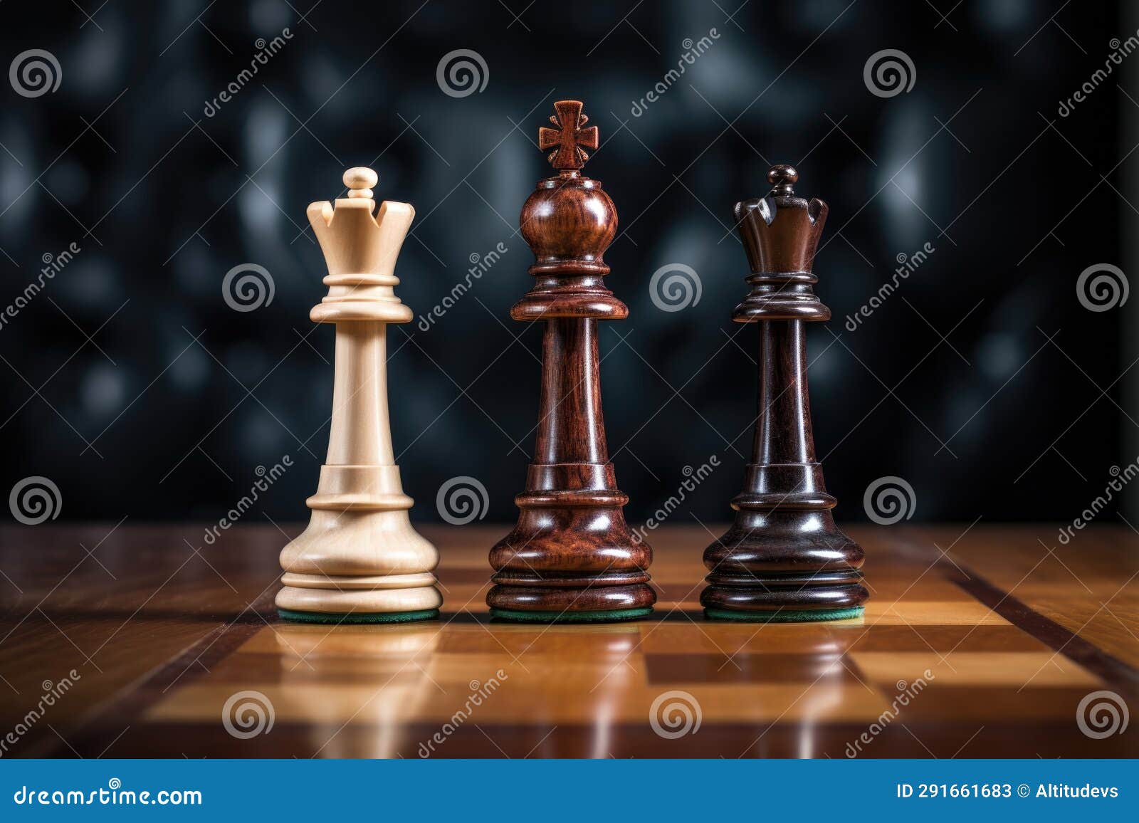 Two Chess Pieces Side by Side on the Board Stock Image - Image of ...