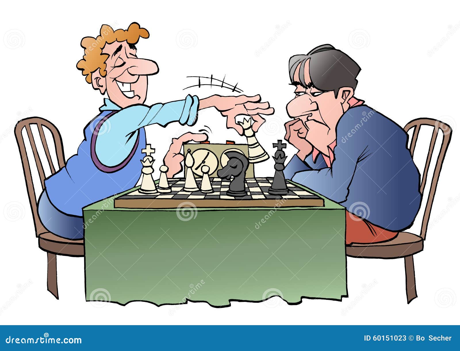 Two chess players stock vector. Illustration of king - 60151023