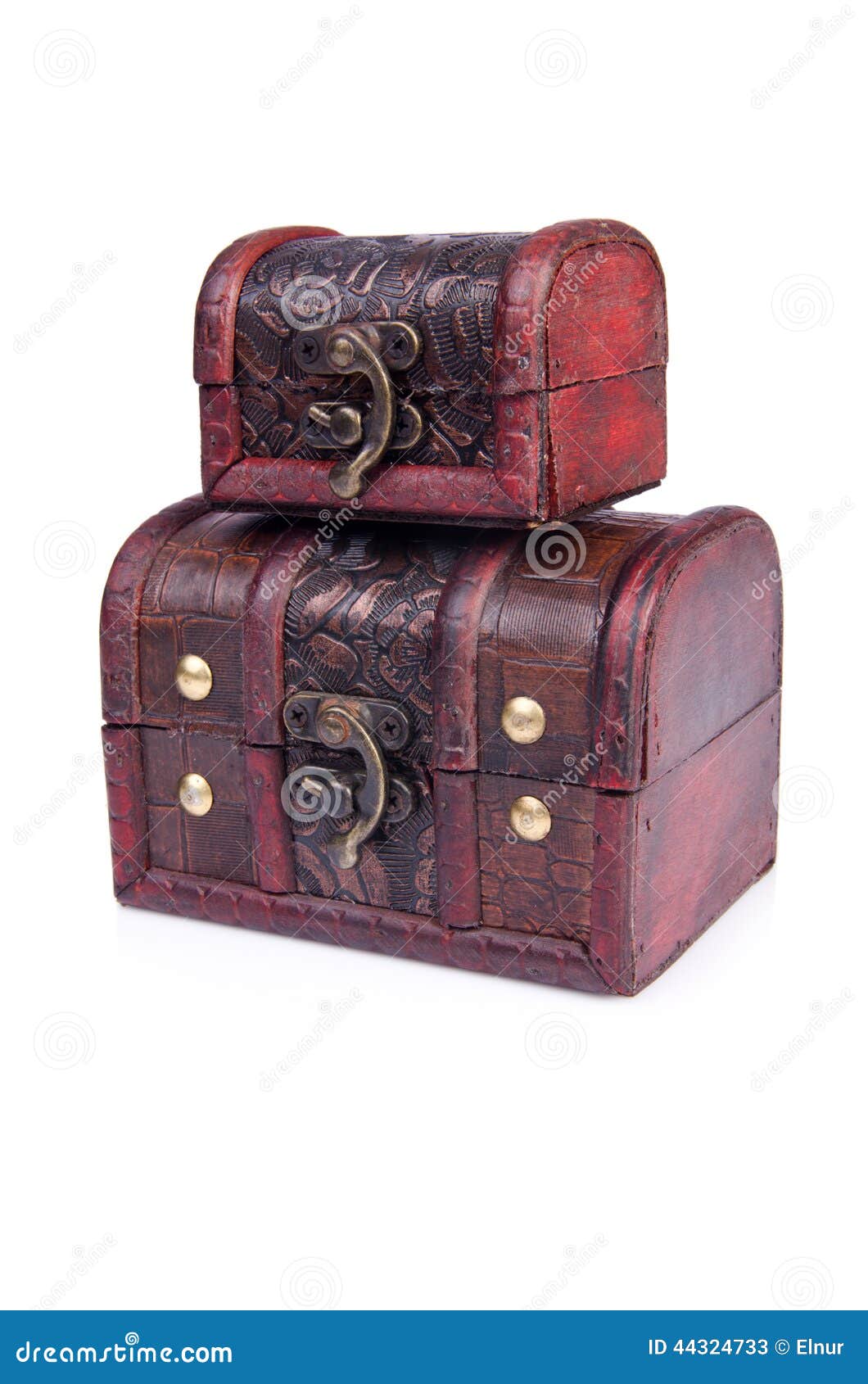 Two chests isolated stock image. Image of money, mystery - 44324733