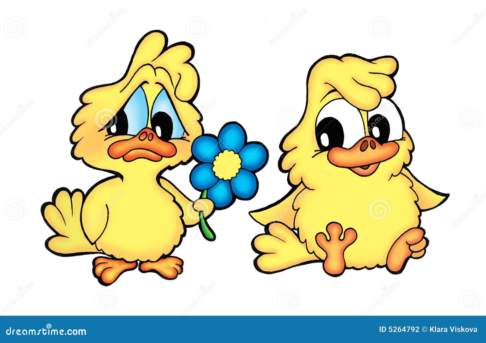 Two chickens stock illustration. Illustration of cartoon - 5264792