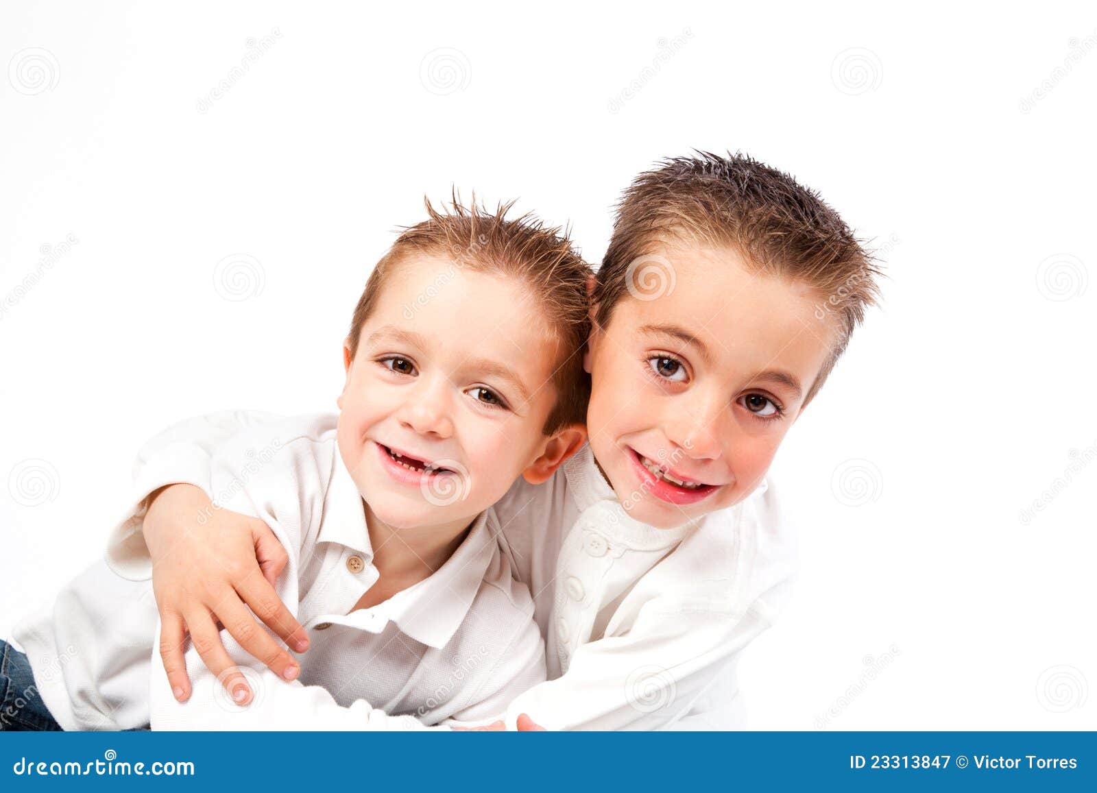 Two child funny brothers stock image. Image of isolated - 23313847