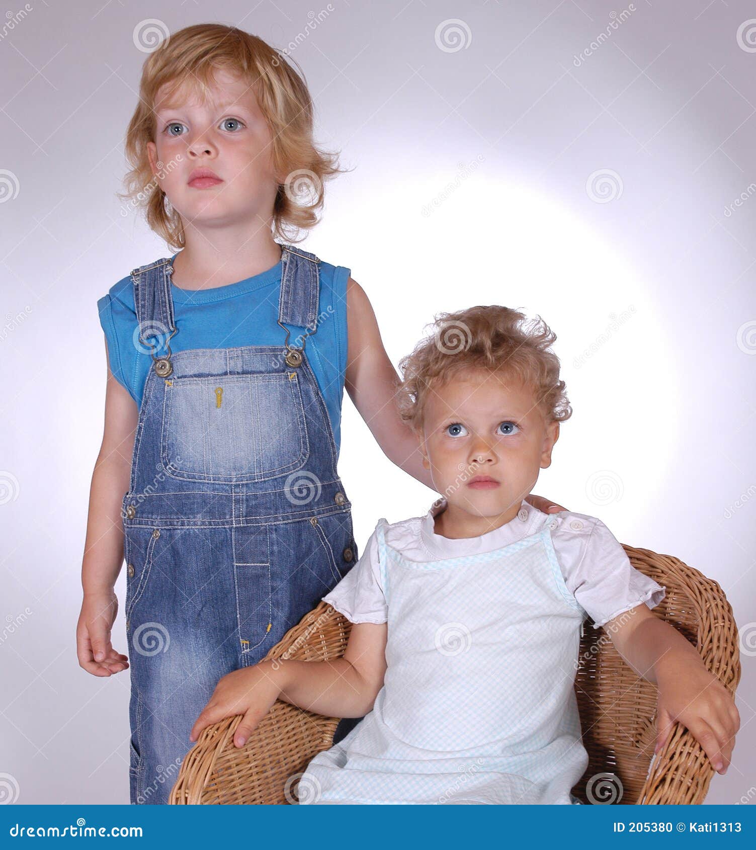 Two children stock photo. Image of jeans, eyes, family - 205380