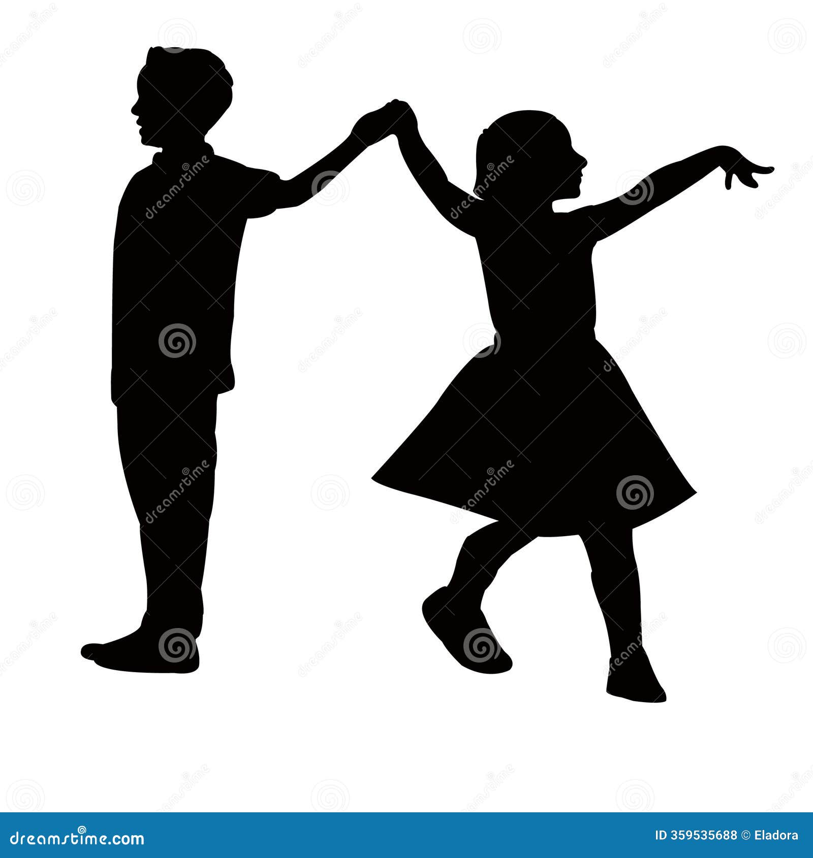 Two Children Body Silhouette Vector Stock Vector - Illustration of ...