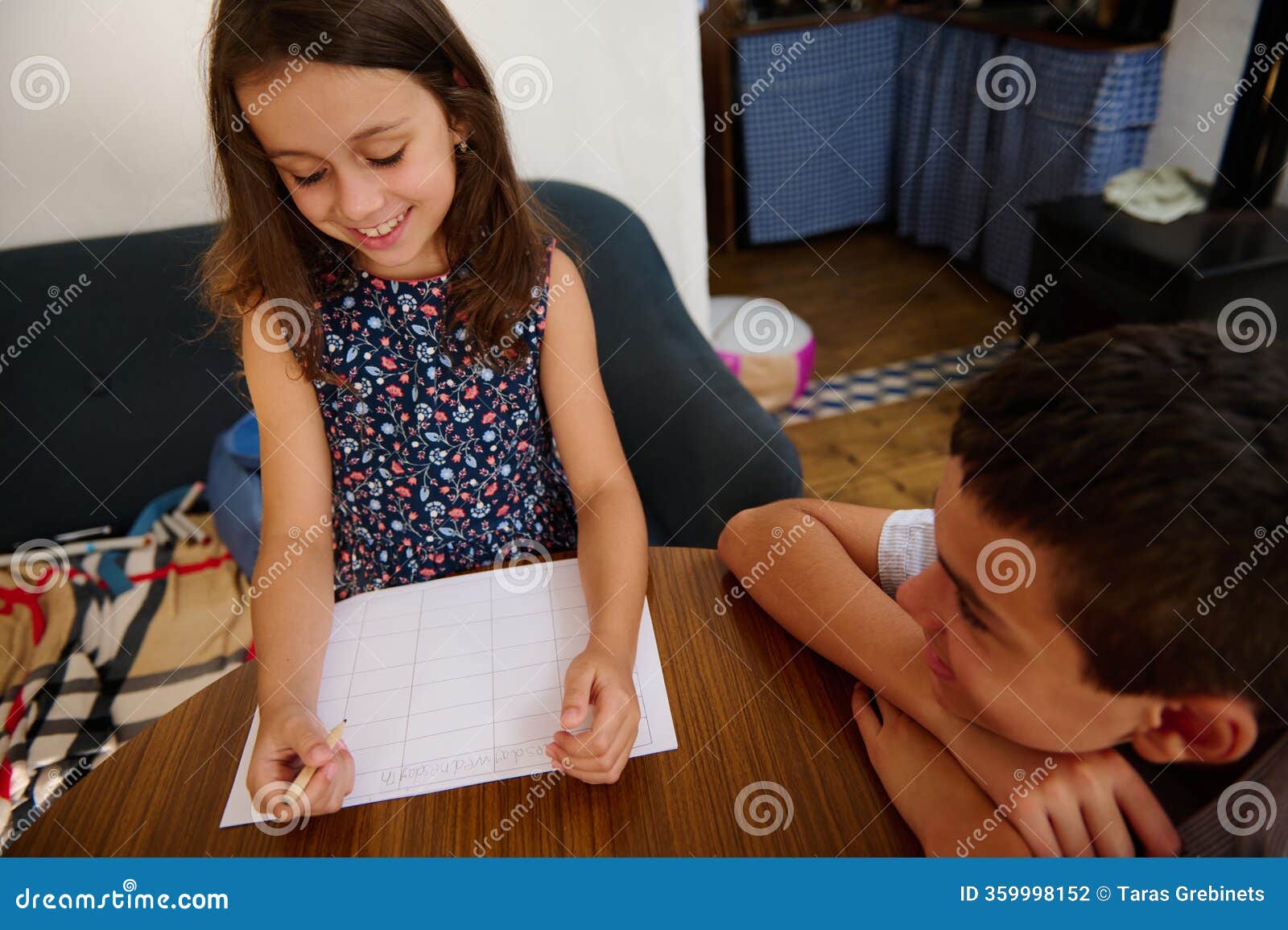 Children Working Together on Homework Stock Photo - Image of education ...