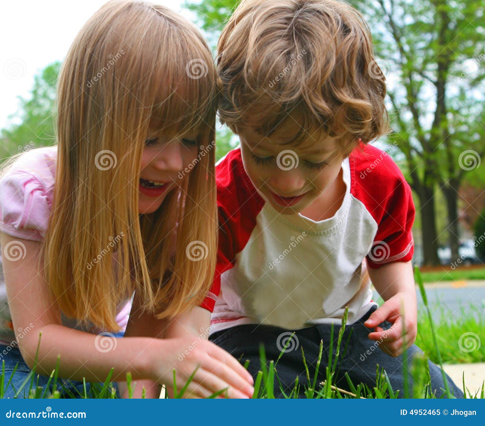 Two Children Discovering Nature Stock Image - Image of nature ... Two Children Discovering Nature Stock Image - Image of nature ...