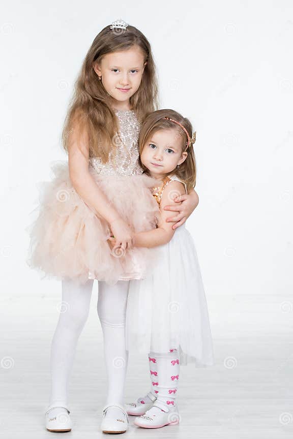 Two Children Girls stock image. Image of portrait, fashion - 81765629