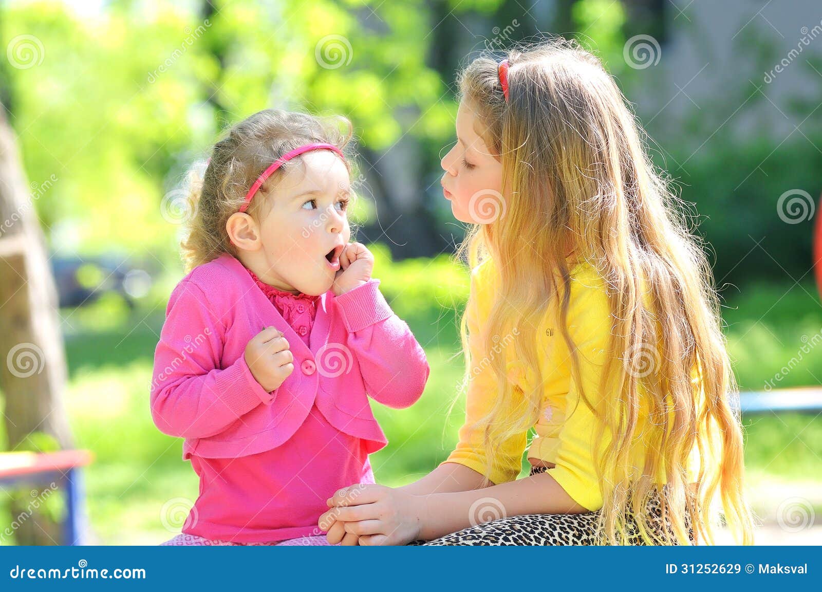 Two children stock image. Image of nature, friends, leisure - 31252629