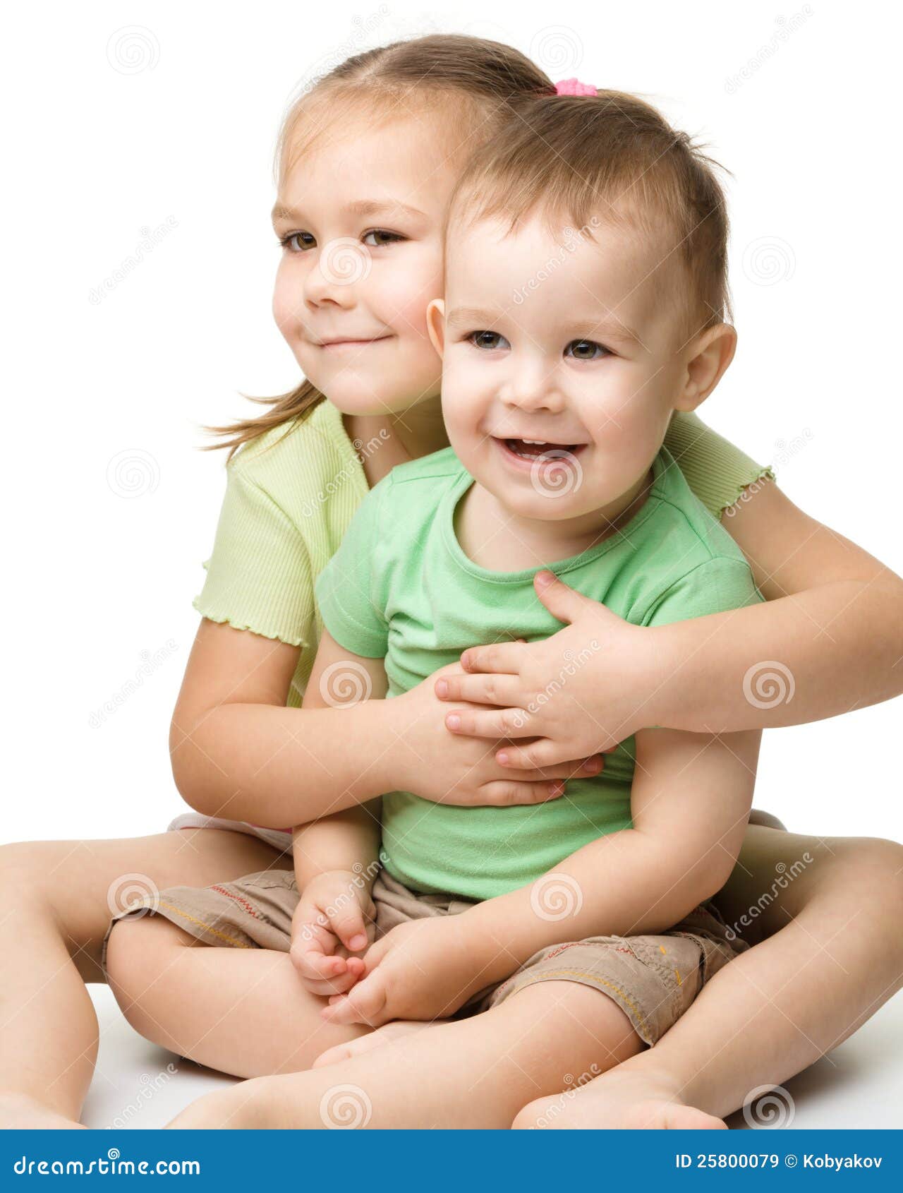 Two Children are Having Fun while Sitting on Floor Stock Image - Image ...