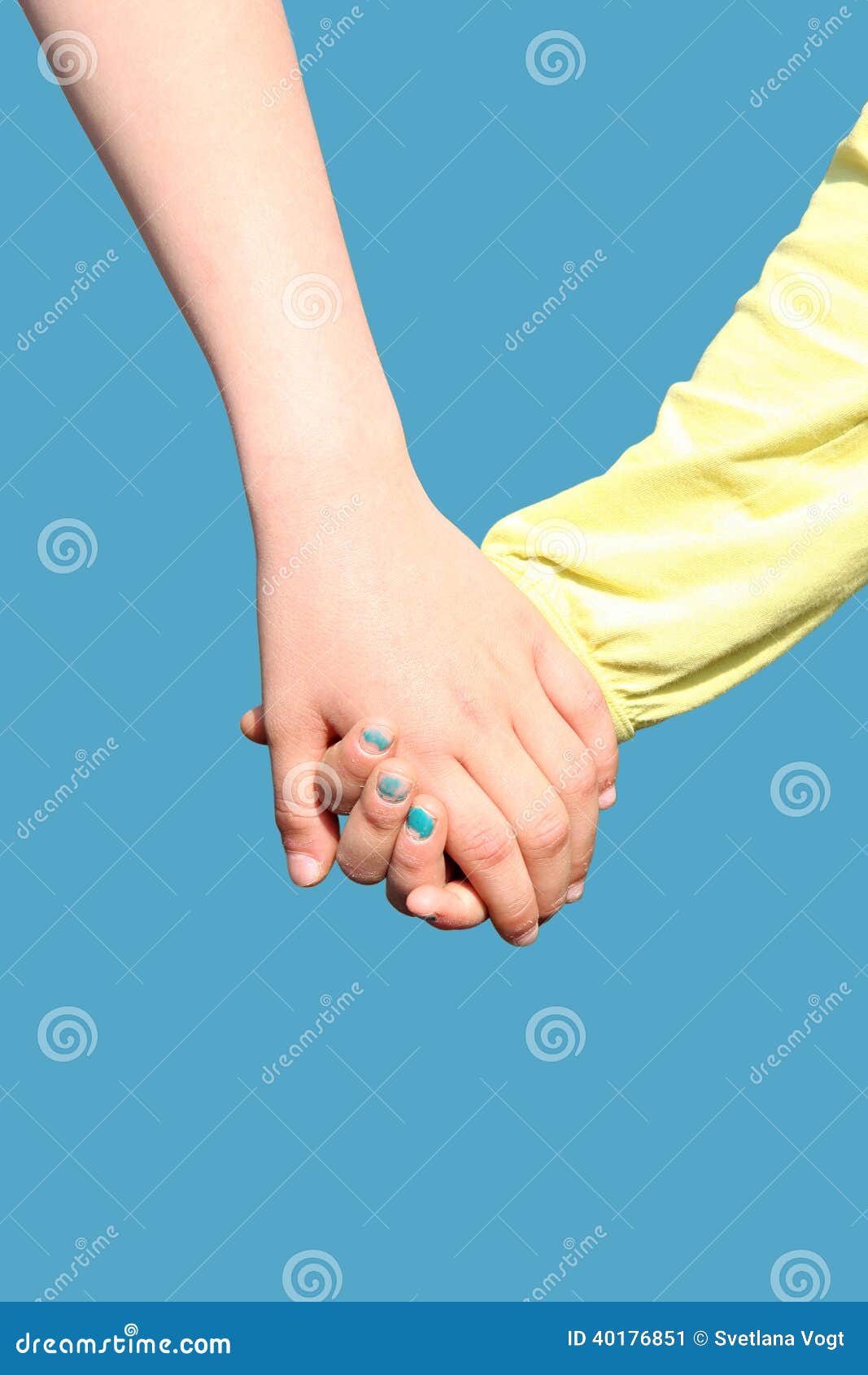 Two children holding hands stock image. Image of closeup - 40176851