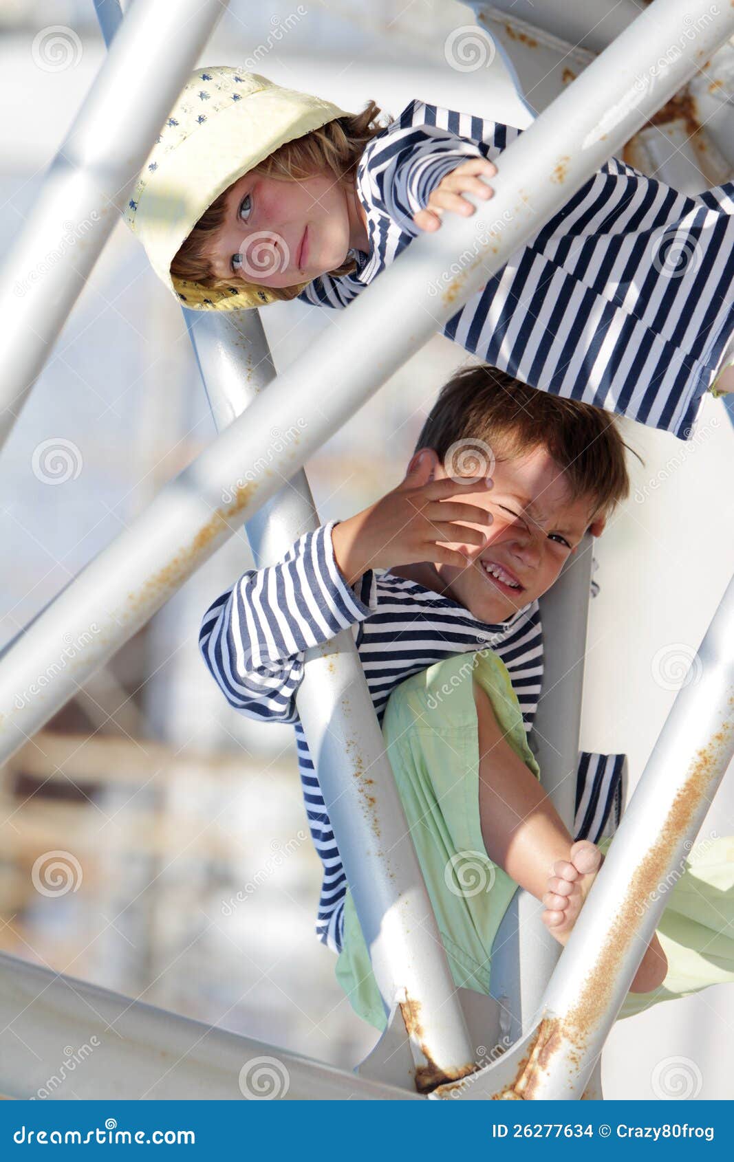 Two Children - Kids - Having Fun Outdoors Stock Photo - Image of joyful ...