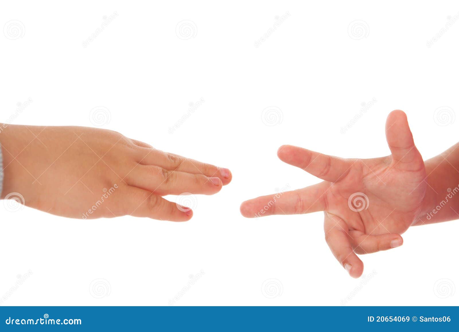 Two Children Playing Rock Paper Scissors Stock Image - Image of game ...
