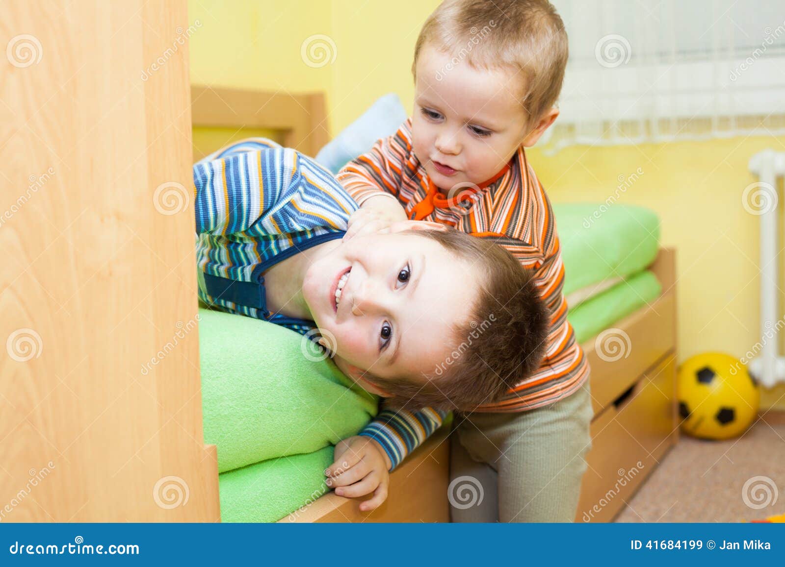Two Children Playing Together Stock Image - Image of happy, children ...
