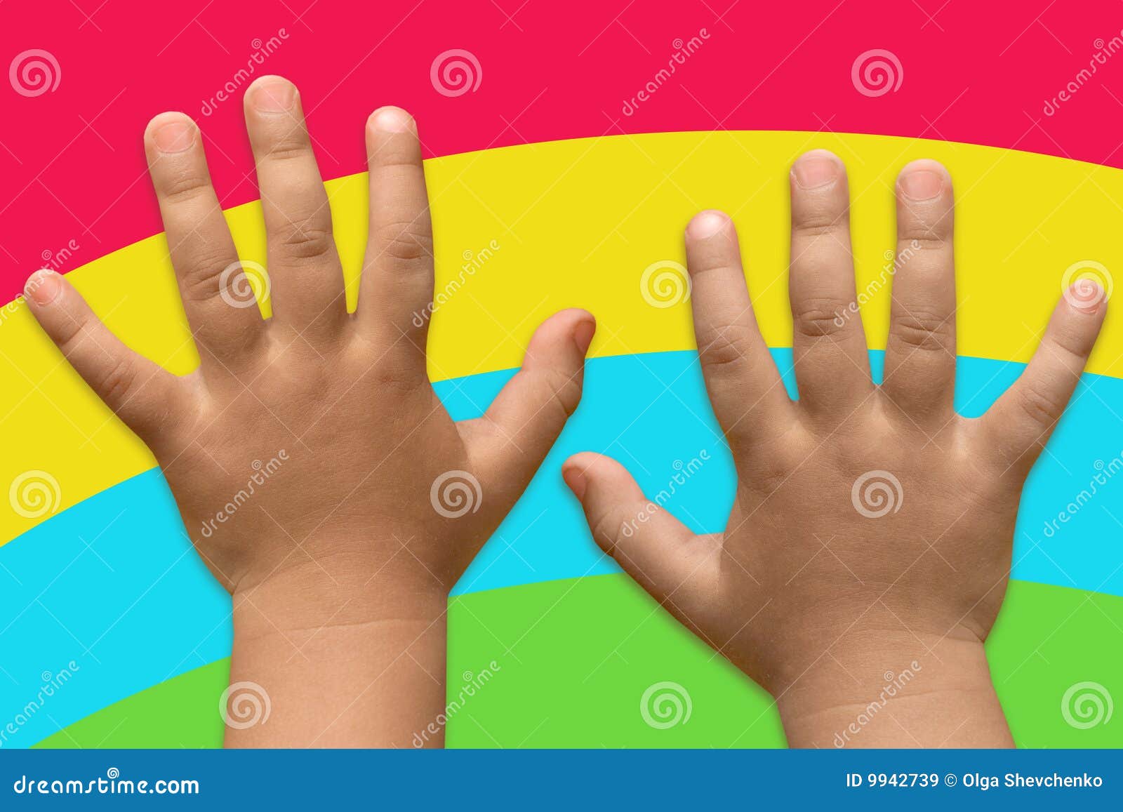 Two Children's Hands Royalty Free Stock Images - Image: 9942739