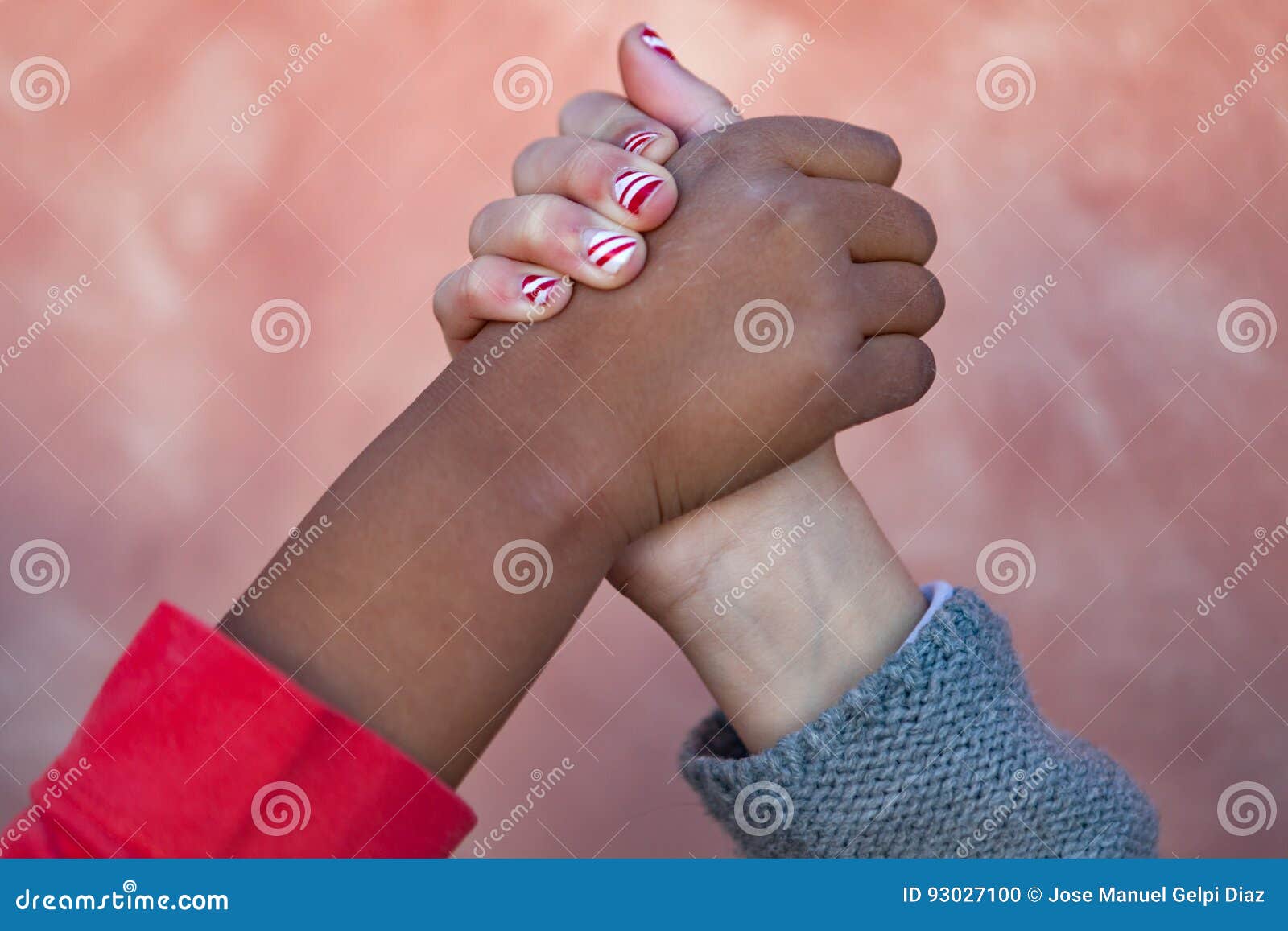 Two ChildrenÂ´s Hands of Differents Races Together Stock Photo - Image ...