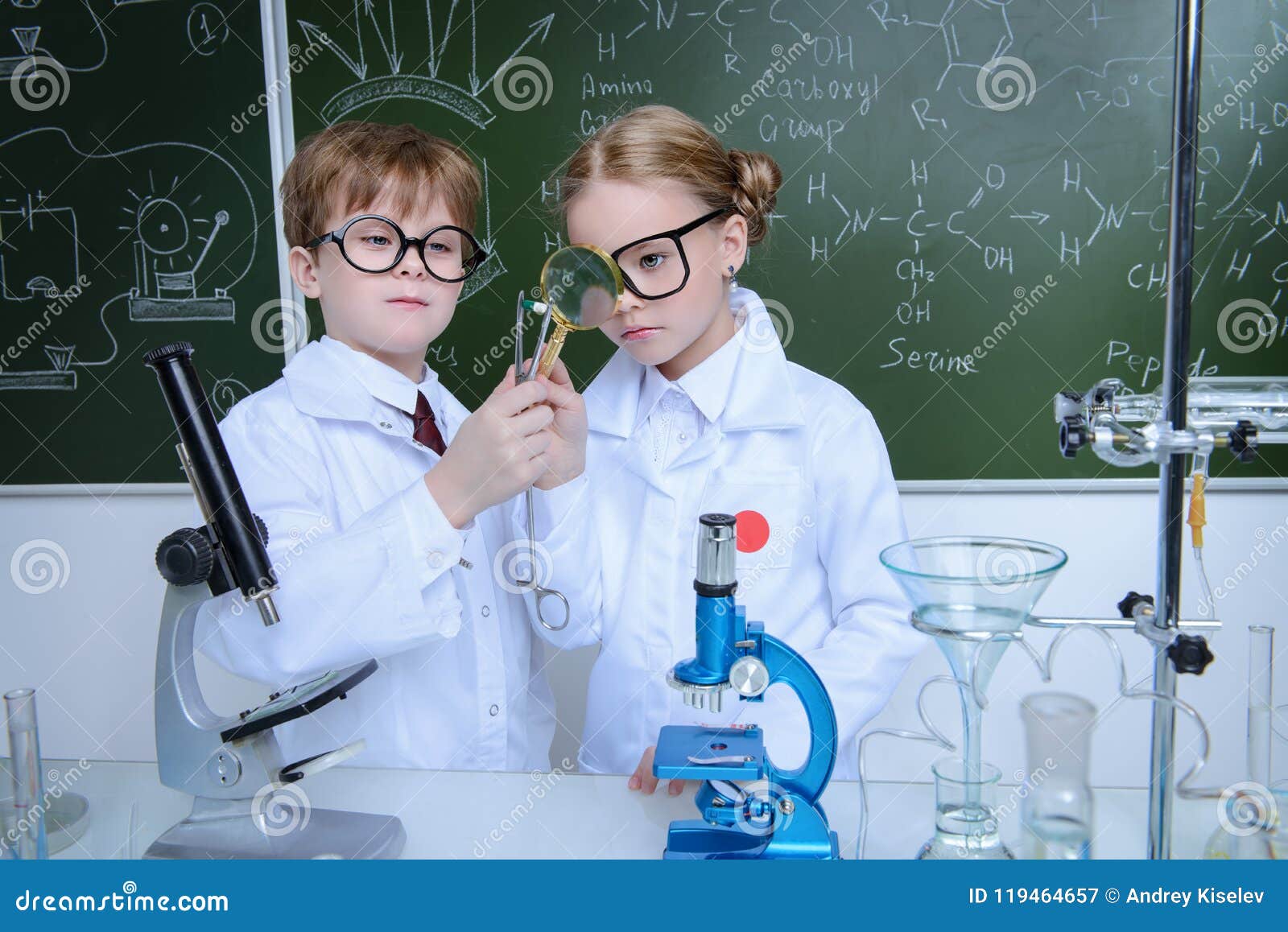 Science and children stock image. Image of glasses, discovery - 119464657
