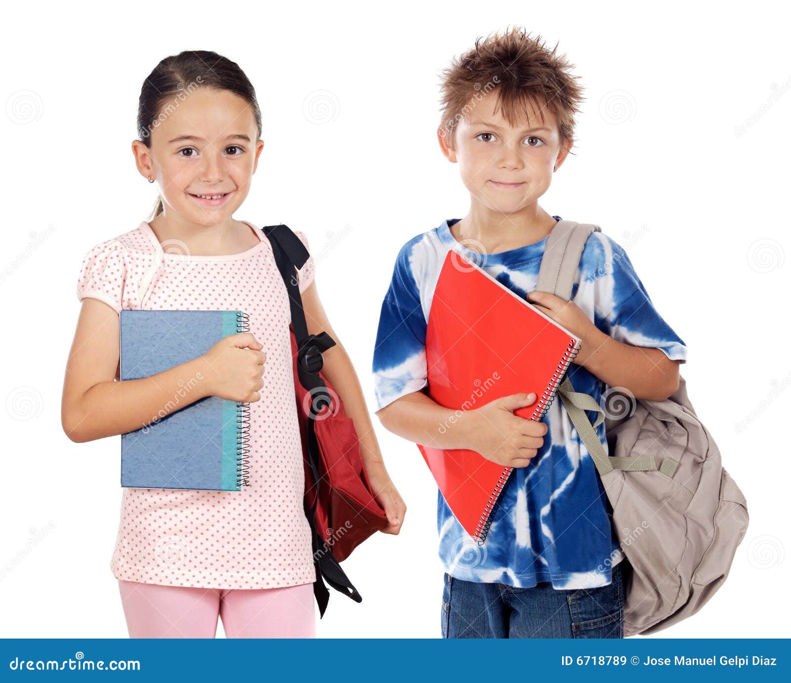 Two Children Students Returning To School Stock Image - Image of ...