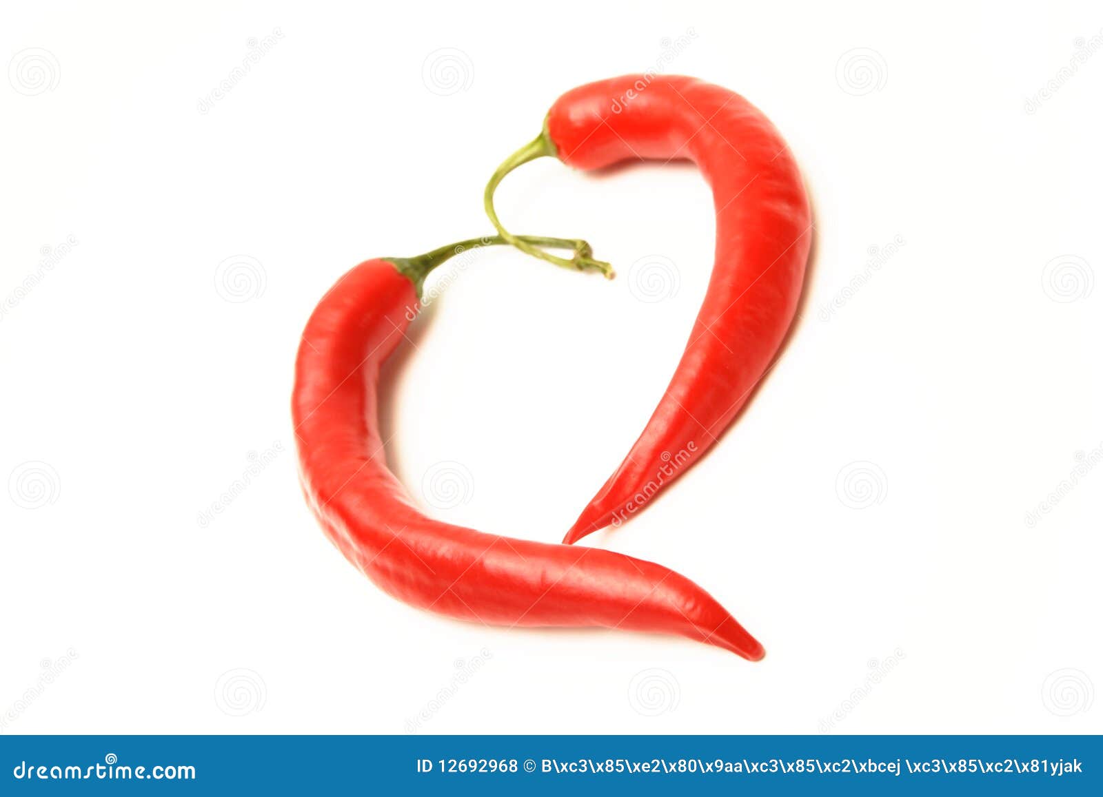Two Chili Peppers with Shape of Heart Stock Photo - Image of cook ...
