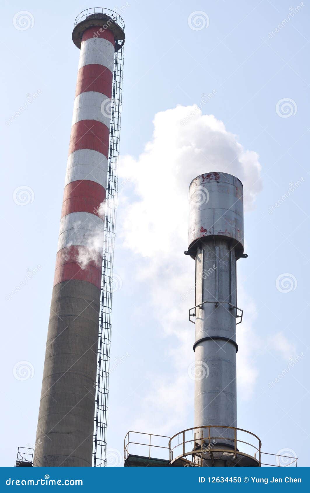 Two chimneys stock photo. Image of gray, blue, stair - 12634450